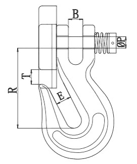 Clevis Grab Hook With Latch Grade 70 Chain Hooks-Kailipu