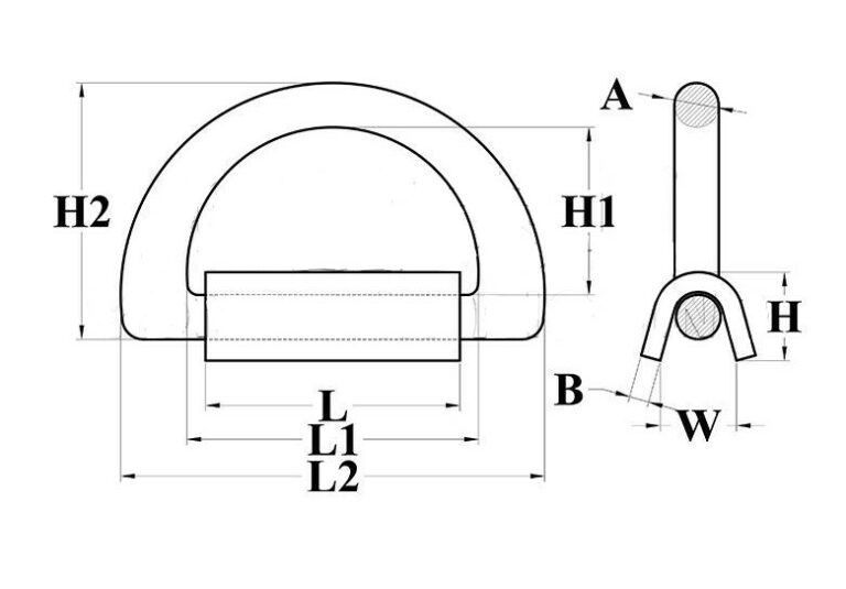 High Quality Lashing D Ring Weldable Tie Downs 20T-67T