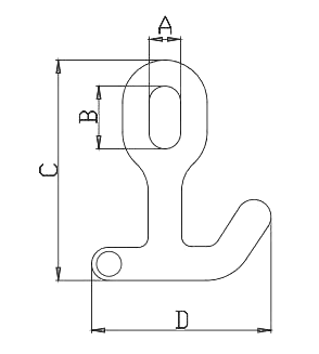 High Quality Twisted T/J Combo Hook 5/16''/8mm, WLL 4700LBS