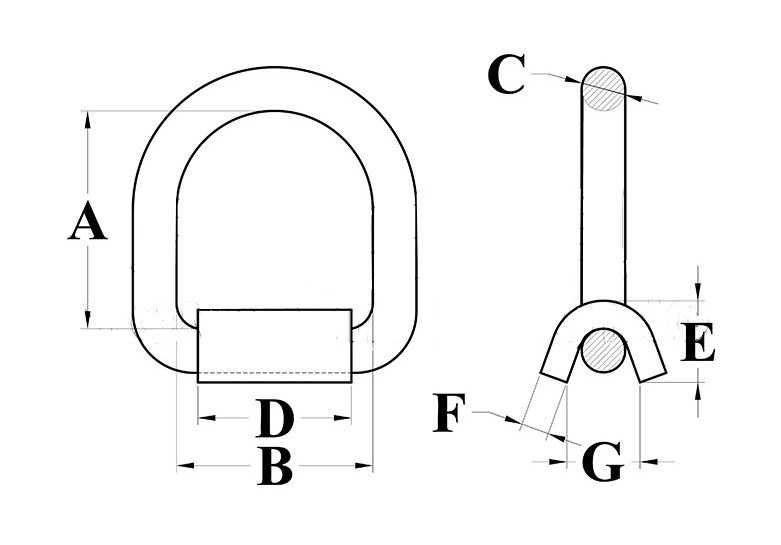 Reliable Weld On D Ring Supplier in China WLL5000-47000lbs