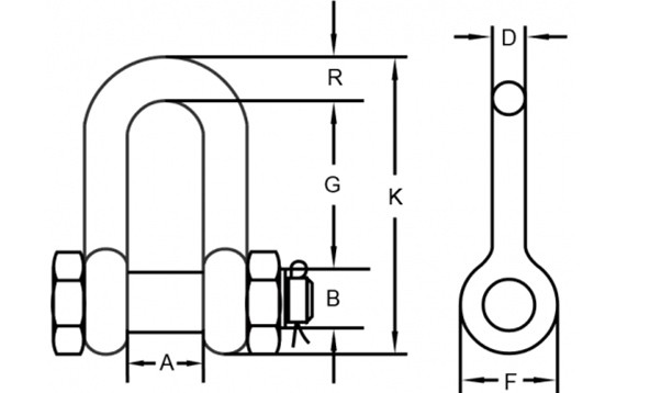 Safety Chain Shackle, Lifting Chain Shackles Rigging D Shackle-Kailipu