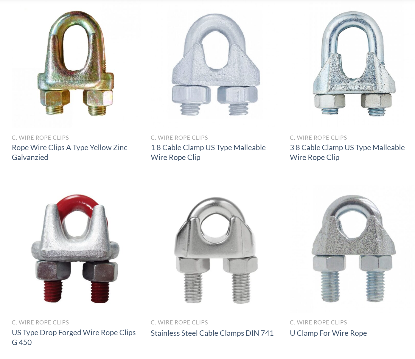 High Quality Steel Cable Fasteners Clamp Thimble Sleeve Set