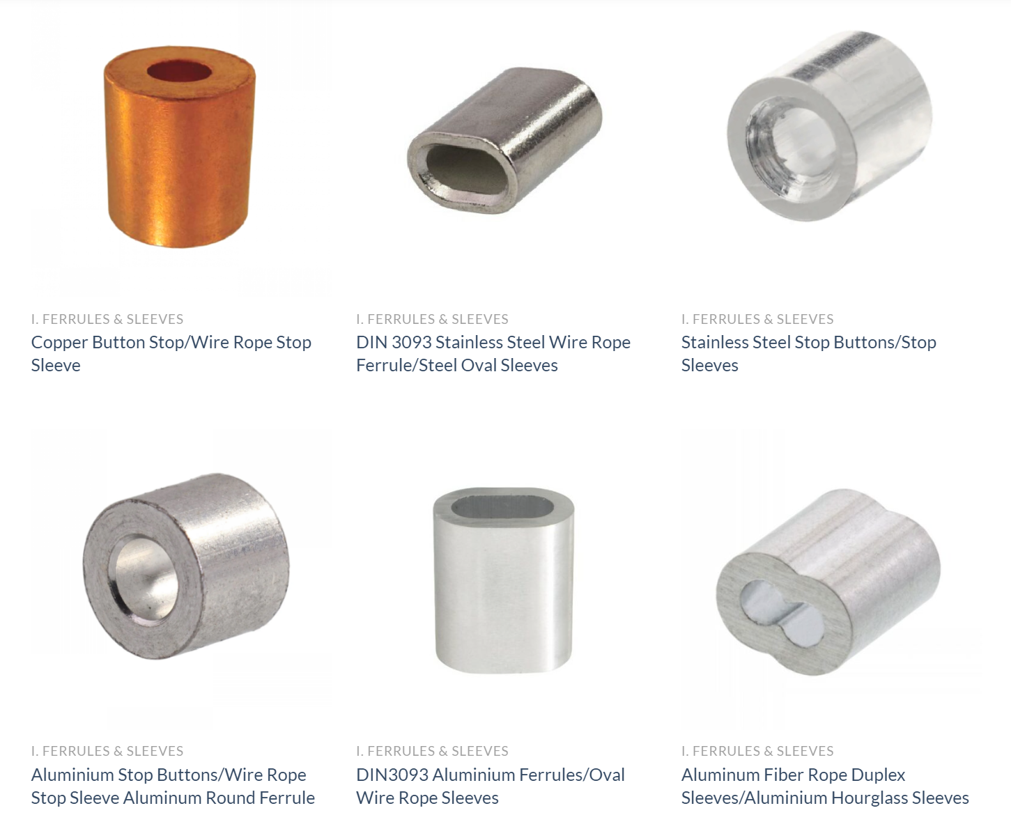 High Quality Steel Cable Fasteners Clamp Thimble Sleeve Set